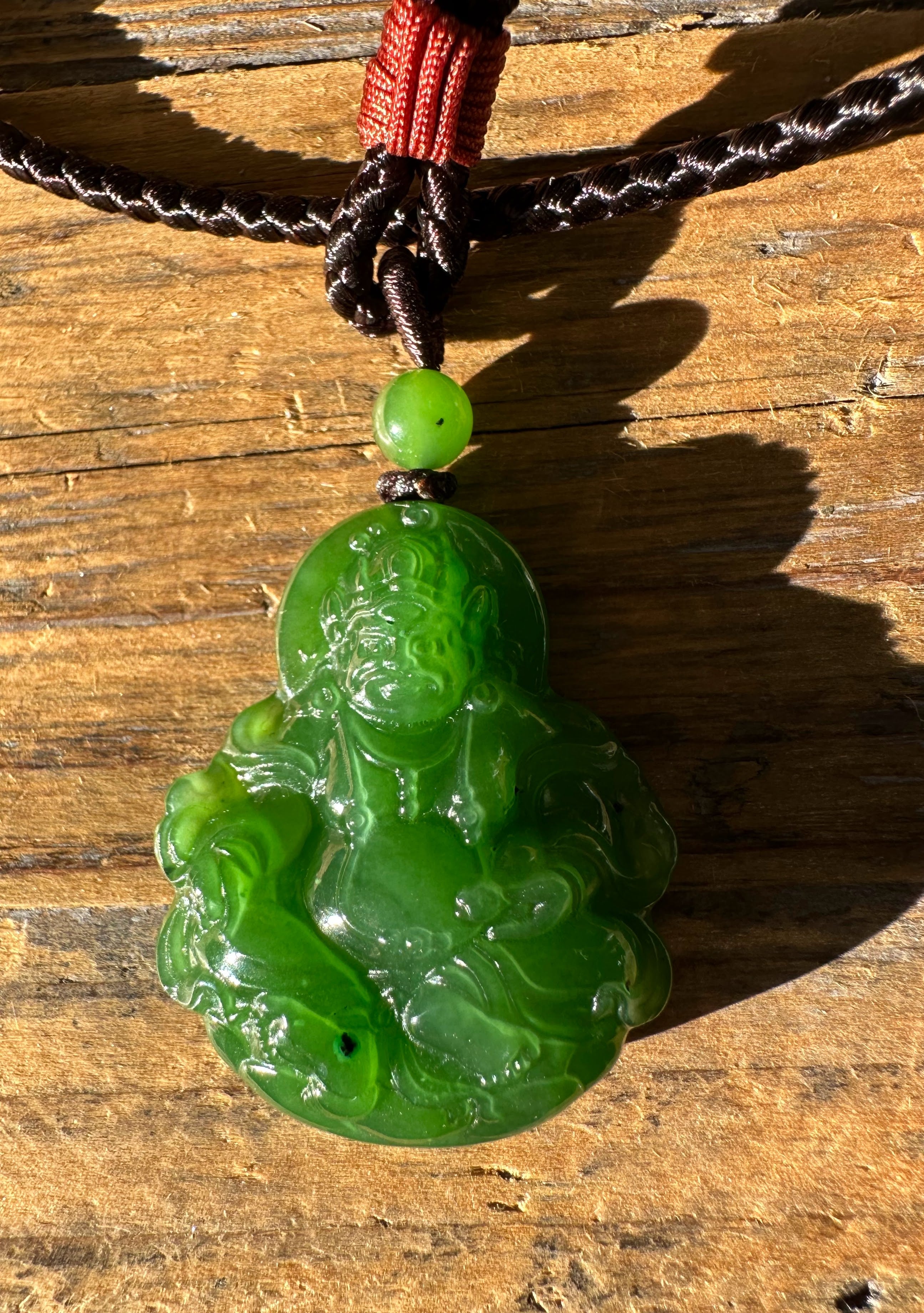 A+ Canadian Jade Yellow Dzambhala, 38mm – Jade Mine