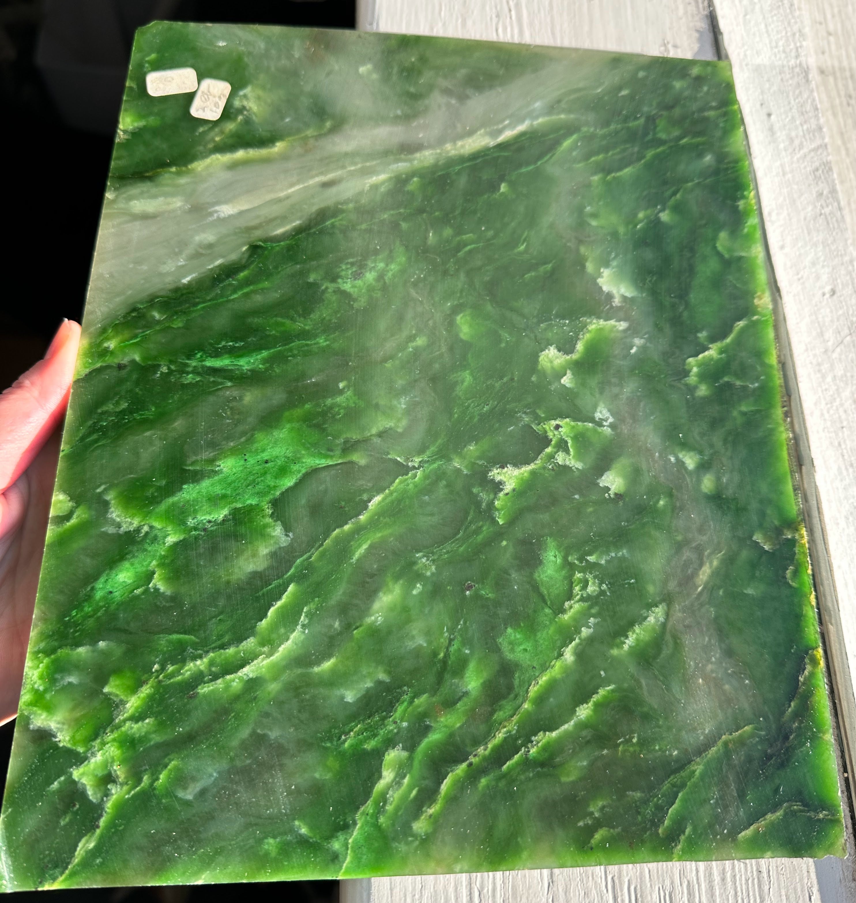 Bright Green Polar Jade Slabs - 2lbs 8oz – Jade Mine