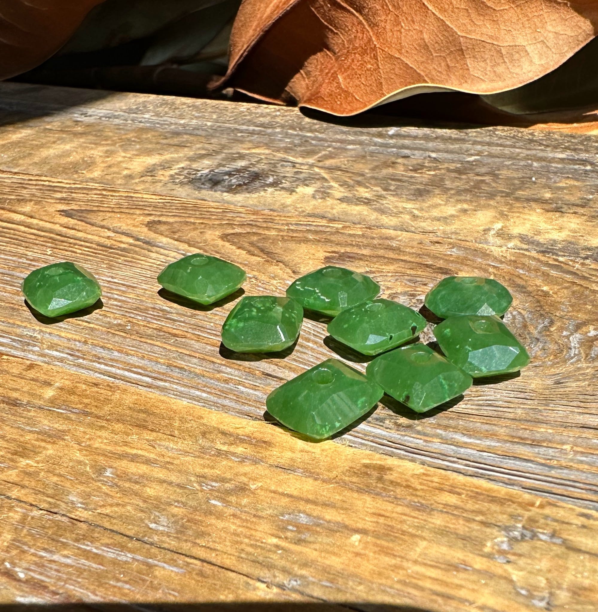 A Grade Faceted Canadian Jade Bead, 11.5x13.5mm – Jade Mine