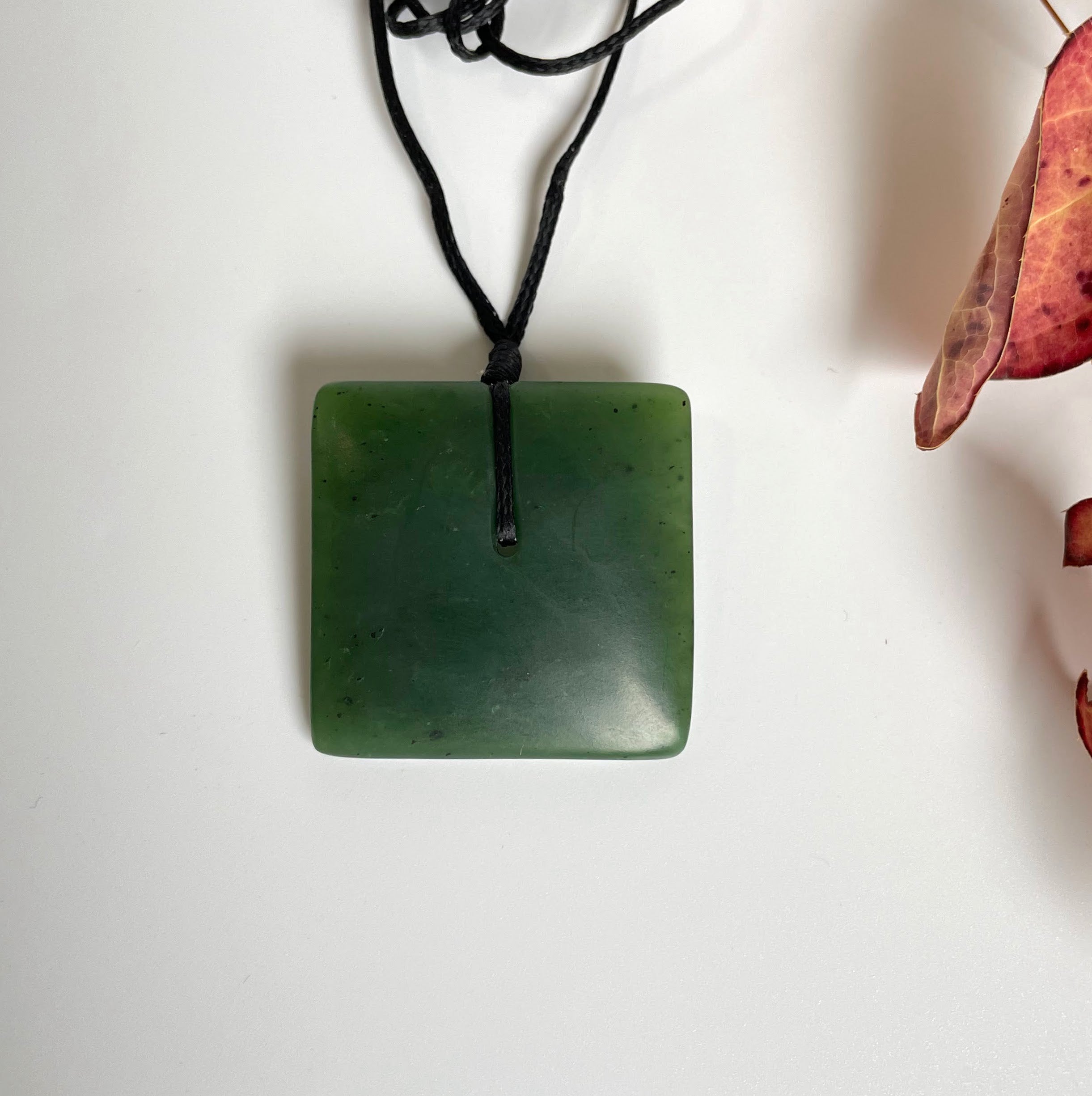 Jade Square Pendant, Satin Finish – Jade Mine