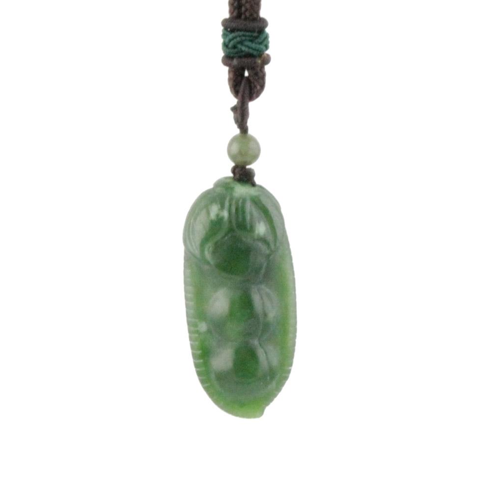 Jade Pea Pod Pendant, 40mm* – Jade Mine